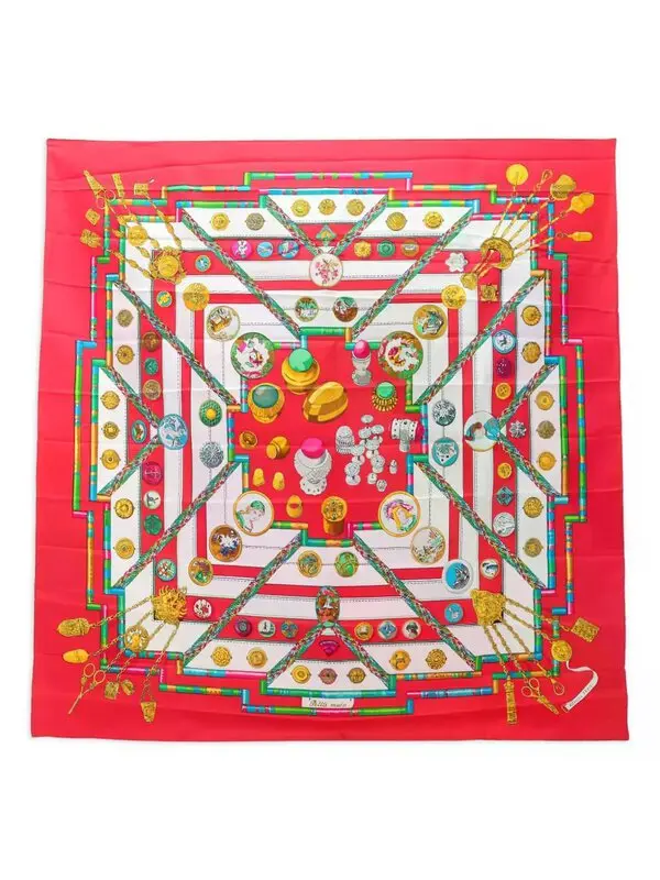 Hermès 1990 Petite Main 90 Scarf - Red