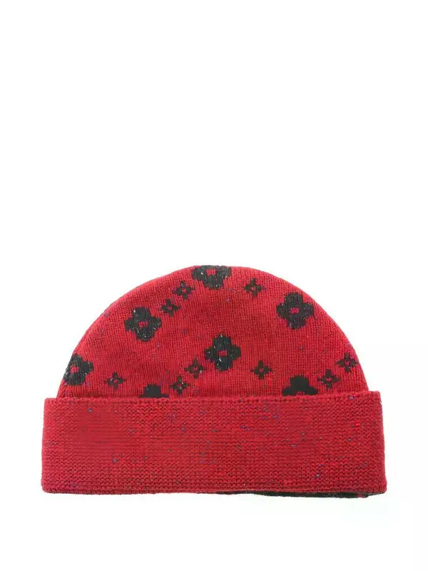 LOUIS VUITTON Floral Wool Beanie