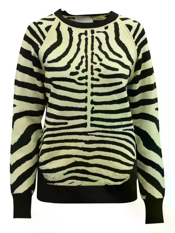 A.L.C. Rizzou Zebra-print Raglan-sleeve Sweatshirt