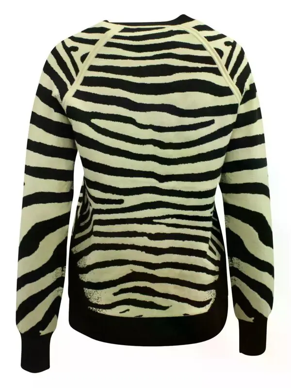 A.L.C. Rizzou Zebra-print Raglan-sleeve Sweatshirt
