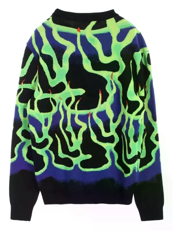 LOUIS VUITTON 2010s Flame-knit Wool Sweater