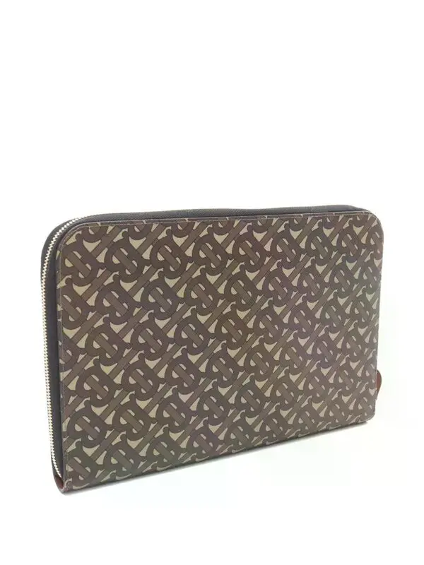 Burberry 2010s Monogram Tb Clutch Bag
