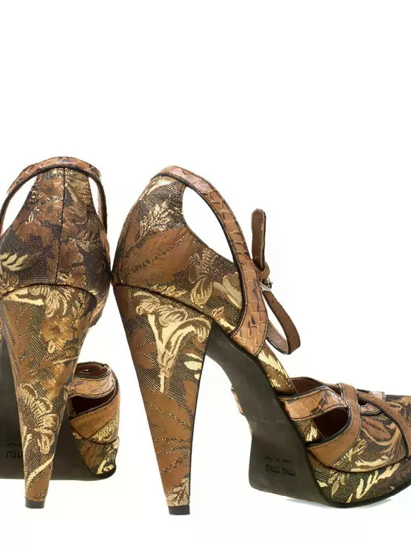 Miu Miu 2024 120mm Brocade Sandals