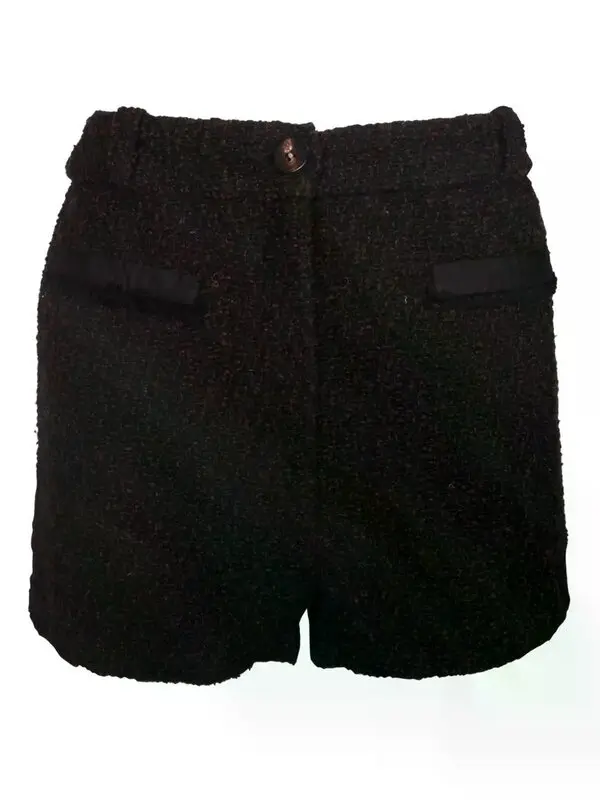 Ba&sh Tweed High-waisted Shorts