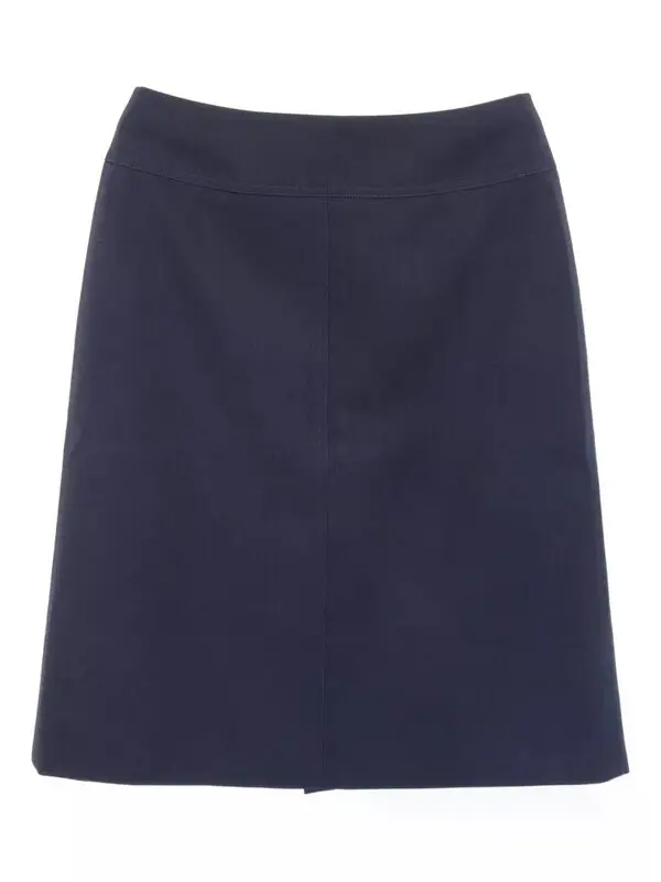 Hermès 2010s Wool Zip-up Skirt