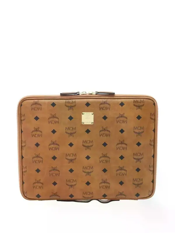 Mcm 2010s Logo-print Zip Tablet Case - Brown