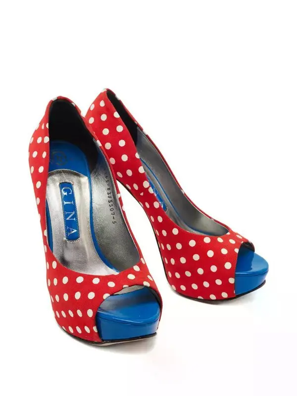 GINA 2024 Polka-dot Platform Pumps