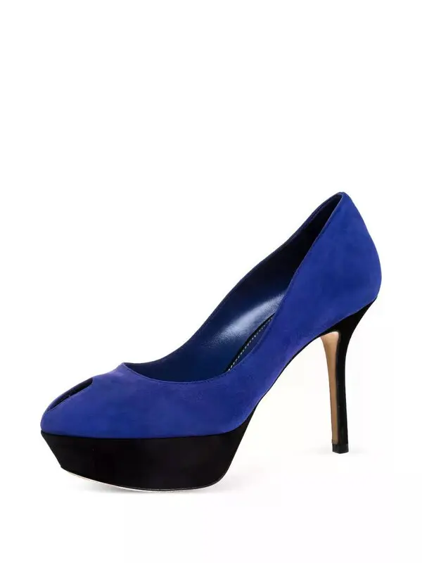SERGIO ROSSI 100mm Cachet Peep-toe Platform Pumps