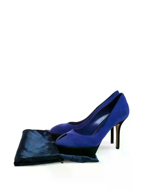 SERGIO ROSSI 100mm Cachet Peep-toe Platform Pumps