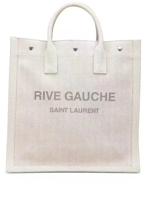 Saint Laurent 2022 Canvas Rive Gauche North South Tote Bag - Brown