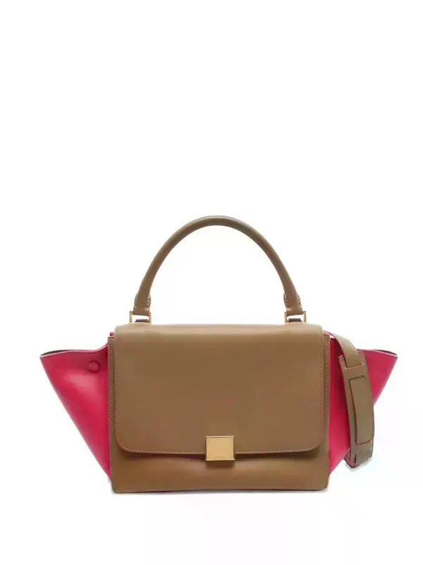 Celine 2000s Small Trapeze Leather Tote Bag