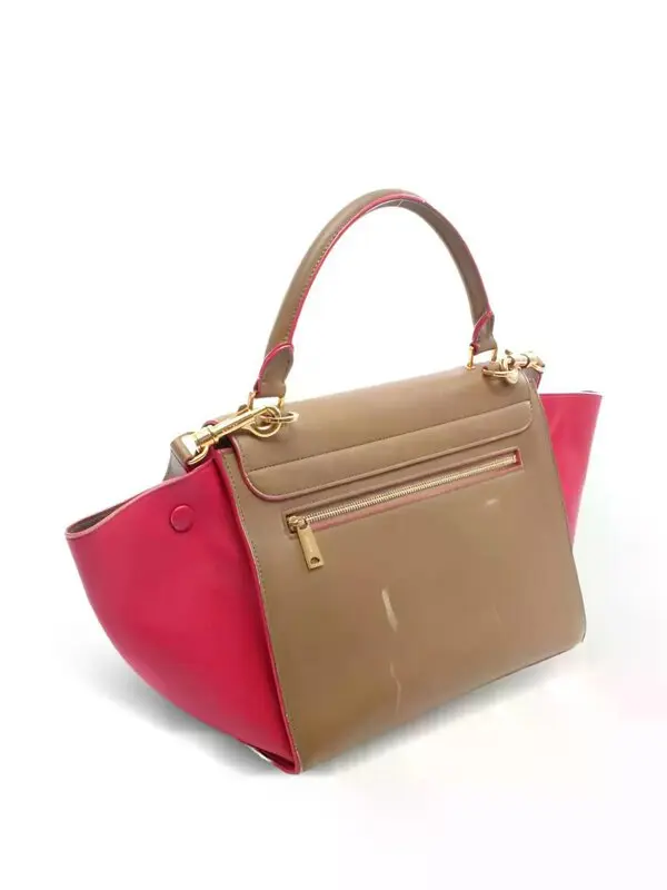 Celine 2000s Small Trapeze Leather Tote Bag