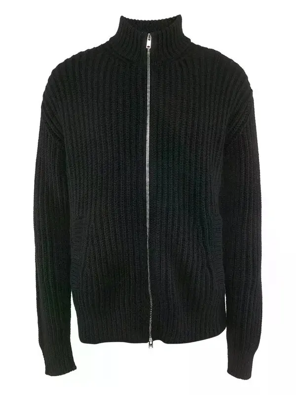 Prada Rib-knit Zip-up Cardigan