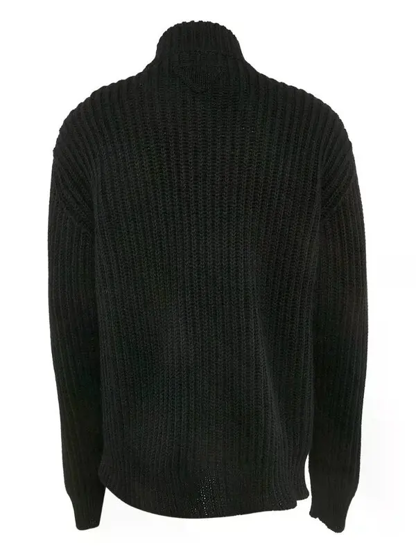 Prada Rib-knit Zip-up Cardigan