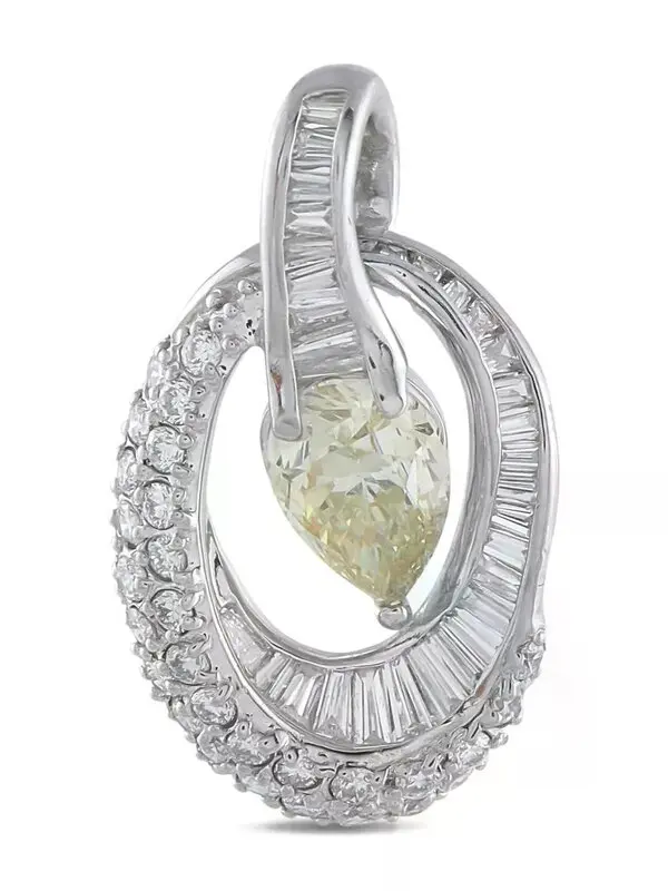 LB EXCLUSIVE Platinum Diamond Pendant - Silver