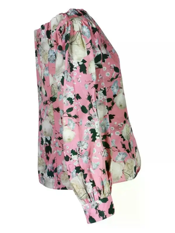 Erdem Floral-print Off-shoulder Top