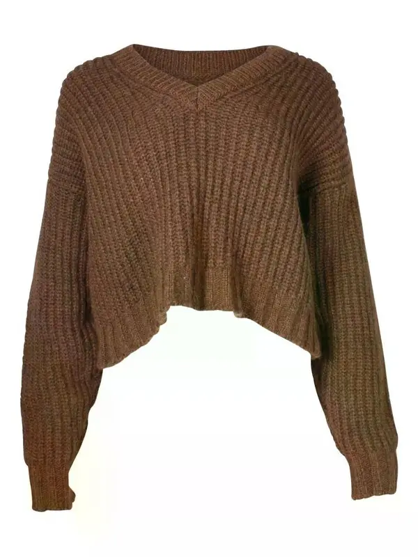 ANINE BING Ribbed Cropped Sweater