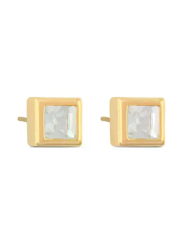 MONET 1980s Square-cut Stud Earrings - Gold