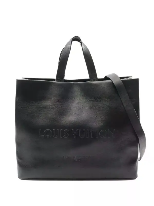 LOUIS VUITTON 2021 Leather Mm Tote Handbag - Black