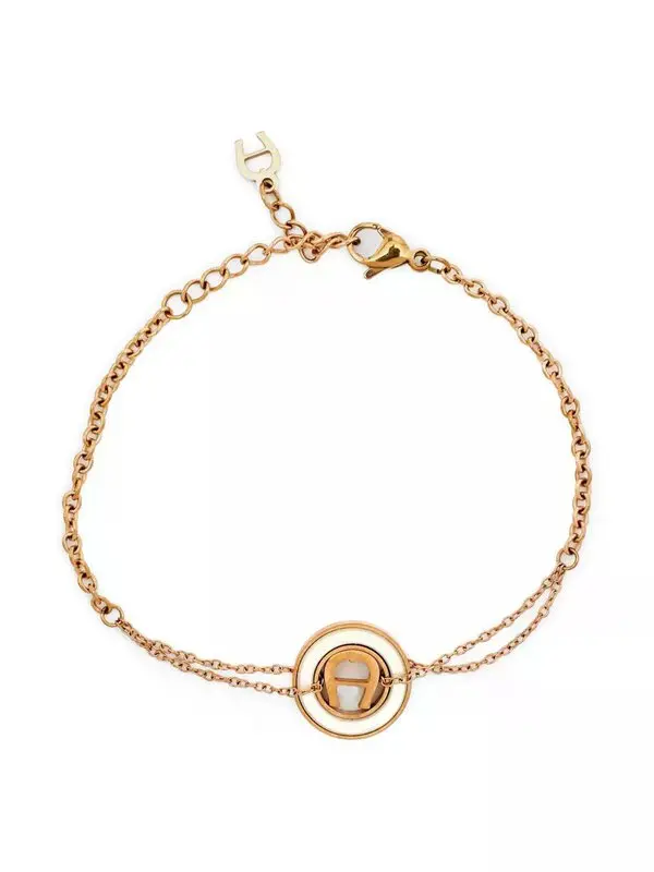AIGNER Circular Logo Bracelet - Gold