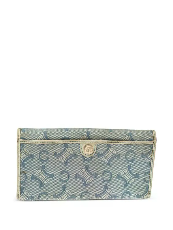 Celine Macadam-pattern Denim Wallet