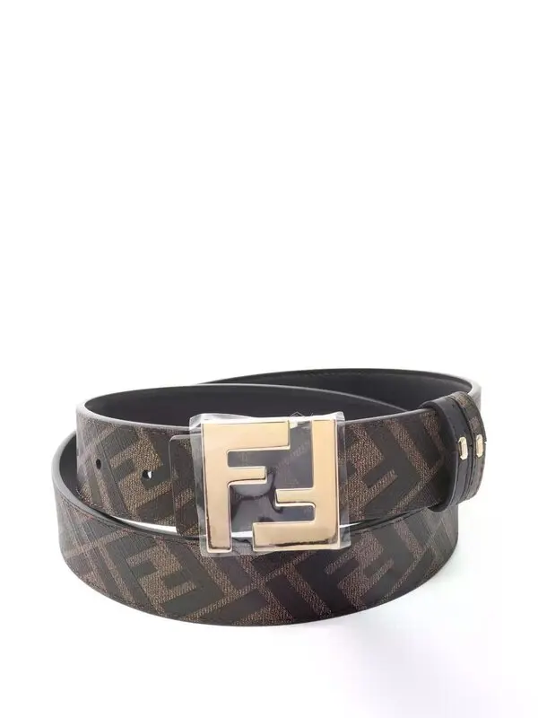 Fendi Ff-logo Buckle Belt - Brown