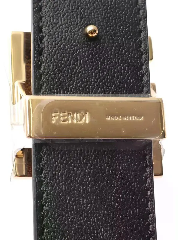 Fendi Ff-logo Buckle Belt - Brown