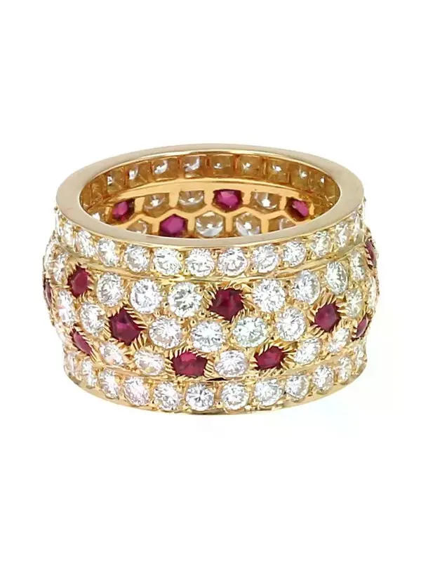 CARTIER 18kt Yellow Diamond And Ruby Ring - Gold