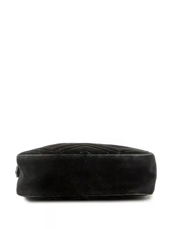 Gucci Gg Marmont Matelasse Velvet Crossbody Bag
