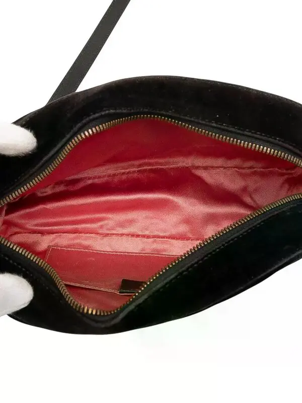 Gucci Gg Marmont Matelasse Velvet Crossbody Bag