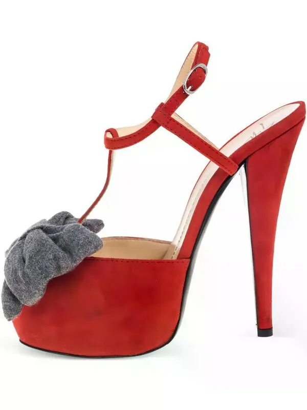 GIUSEPPE ZANOTTI 140mm Platform Peep-toe Sandals - Orange