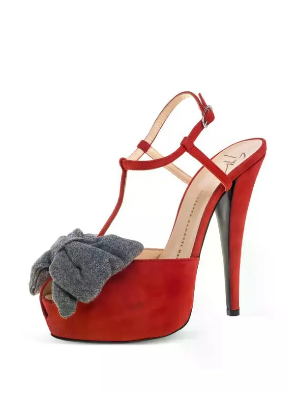 GIUSEPPE ZANOTTI 140mm Platform Peep-toe Sandals - Orange