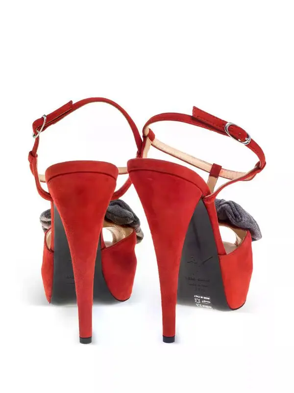 GIUSEPPE ZANOTTI 140mm Platform Peep-toe Sandals - Orange
