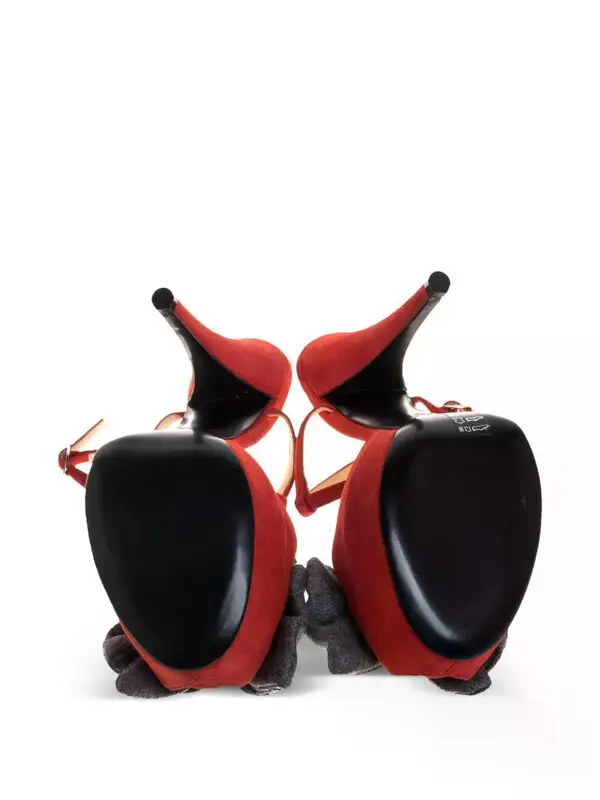 GIUSEPPE ZANOTTI 140mm Platform Peep-toe Sandals - Orange