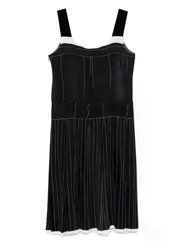 Prada 2000s Striped Midi Dress