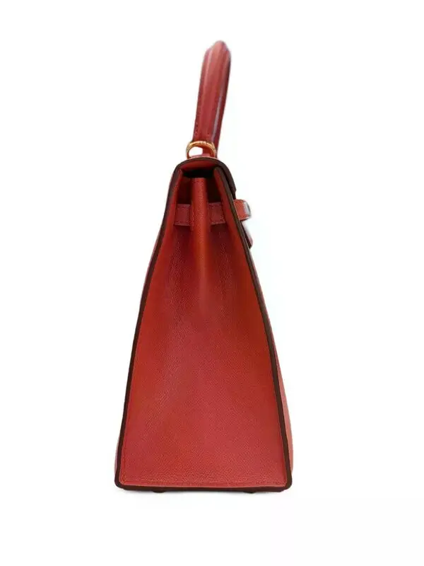 Hermès Kelly Sellier 25 Veau Madame Gold-hardware Handbag - Red