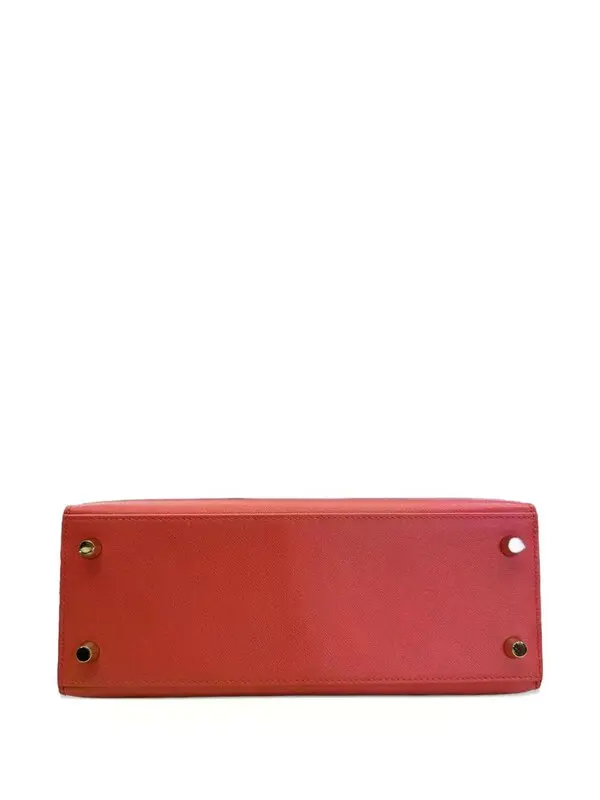 Hermès Kelly Sellier 25 Veau Madame Gold-hardware Handbag - Red