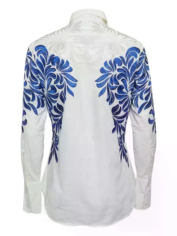 Stella McCartney Floral Embroidered Cotton Shirt