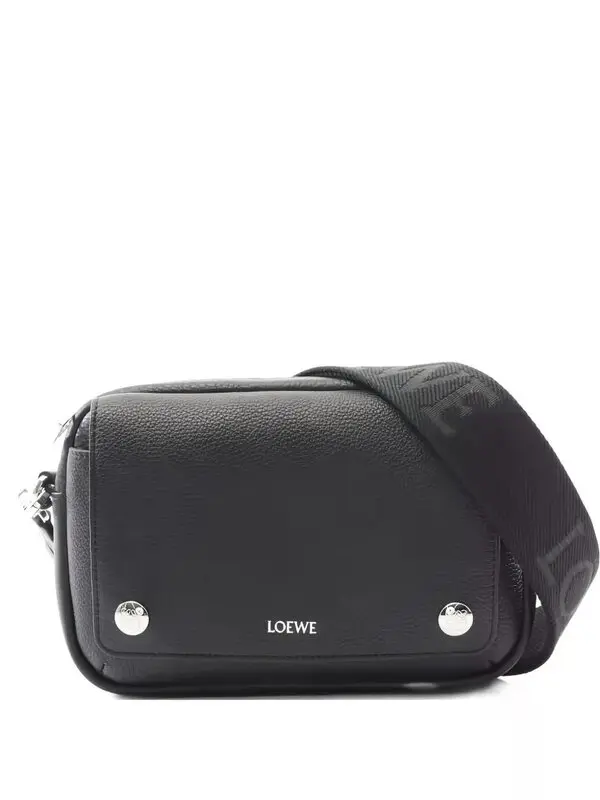 Loewe Small Pebble Leather Messenger Bag - Black