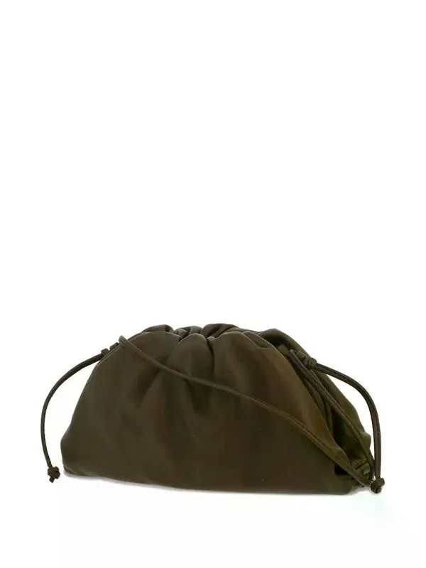 Bottega Veneta Leather Pouch Clutch - Green
