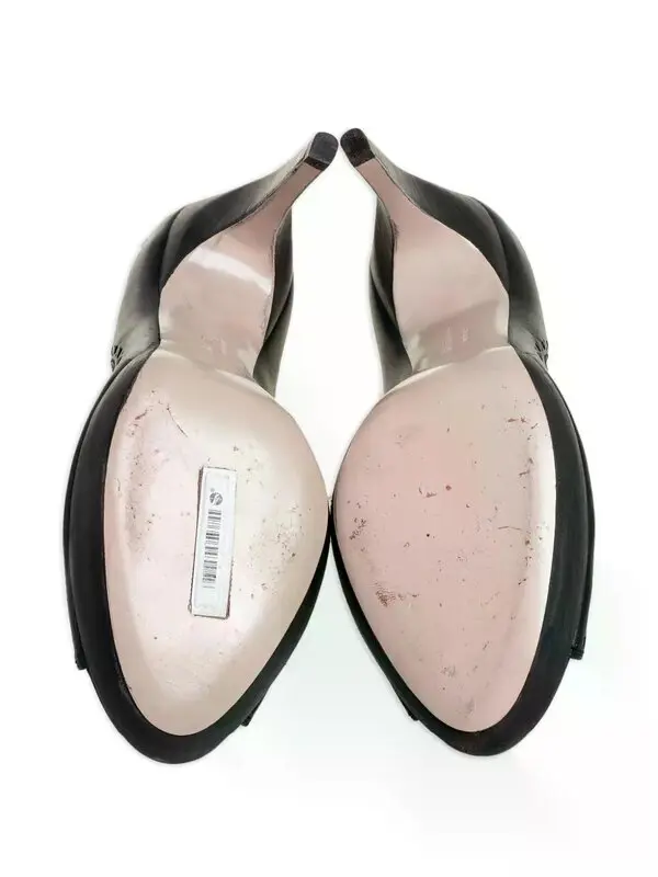 FERRAGAMO 120mm Peep-toe Scalloped Pumps