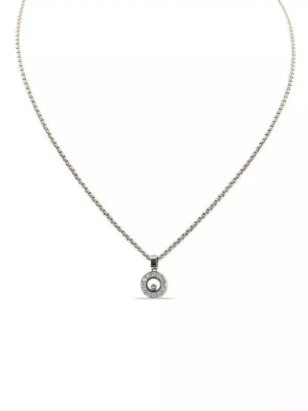Chopard 2020s White Gold Diamond Necklace - Silver