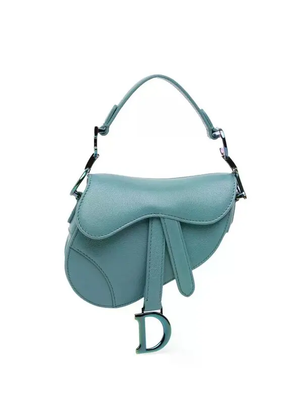 Dior 2022 Micro Goatskin Saddle Bag - Blue