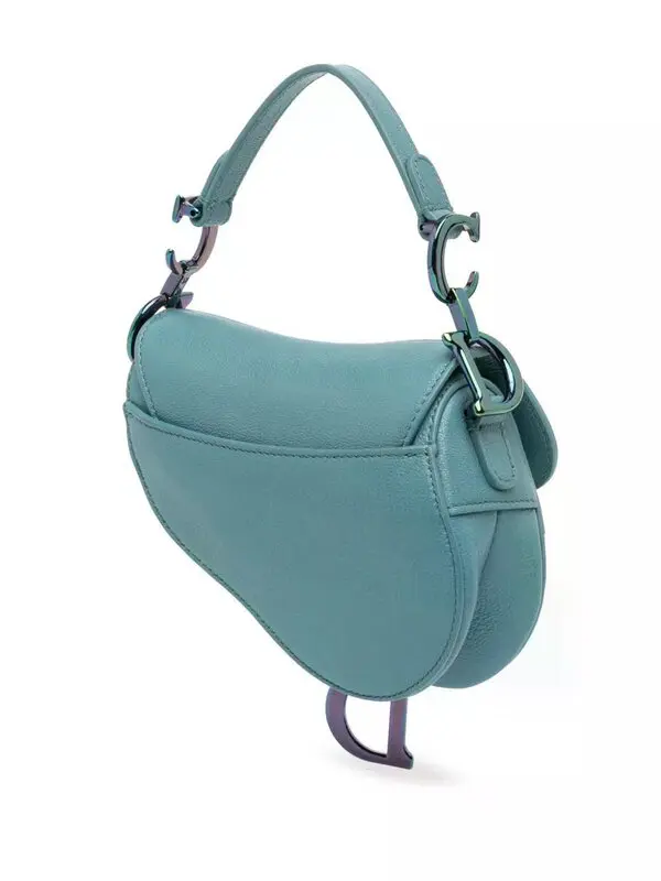 Dior 2022 Micro Goatskin Saddle Bag - Blue