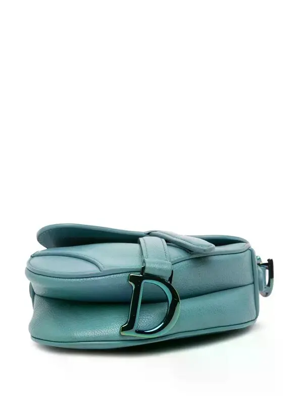 Dior 2022 Micro Goatskin Saddle Bag - Blue