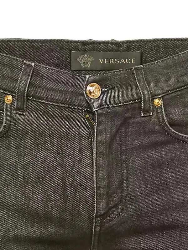 Versace Studded-detail Denim Shorts