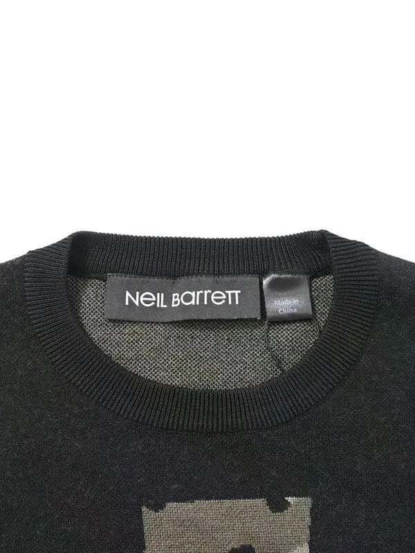Neil Barrett Camo Lightning-bolt Sweater