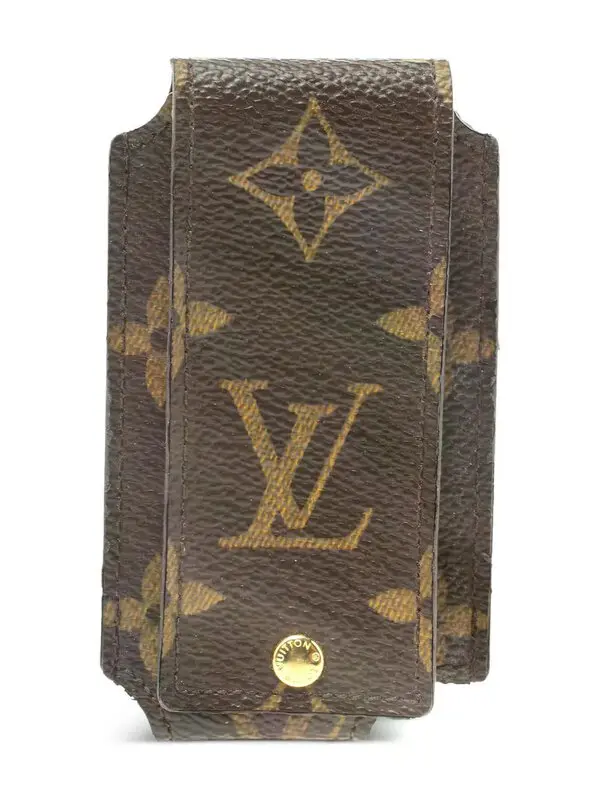 LOUIS VUITTON Monogram Leather Case 100mm
