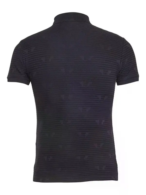 Emporio Armani Patterned-jacquard Polo Shirt