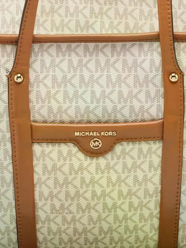 Michael Kors Monogram Leather Tote Bag